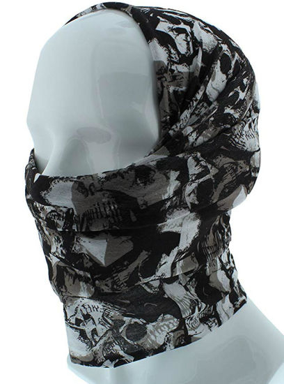 Custom Man Women Polyester Multifunctional Seamless Skull Tube Bandana ...
