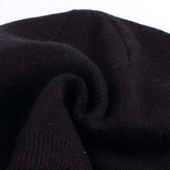 Custom Blank Beanie Knitted Hat Thick Wool Mens Skull Cap - Buy Skull ...