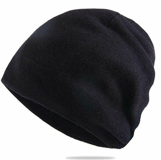 Custom Blank Beanie Knitted Hat Thick Wool Mens Skull Cap - Buy Skull ...