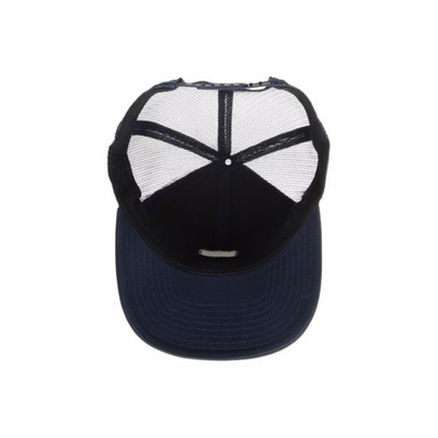 Adjustable Cotton Baseball Embroidered 5-Panel Flat Brim Hat with Mesh ...